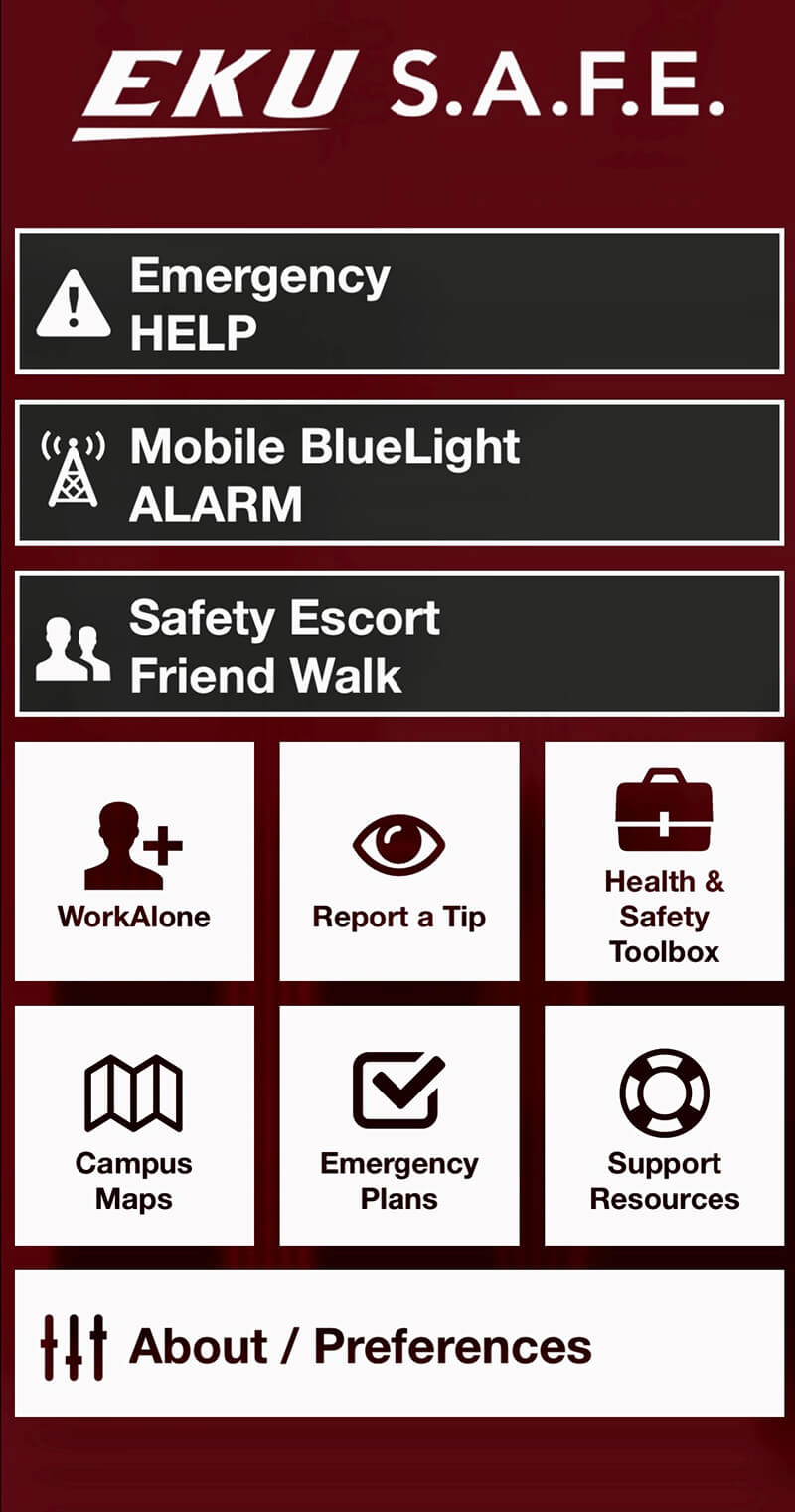 S.A.F.E. App - Eastern Kentucky University