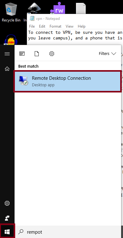 VPN and Remote Desktop Connection - Eastern Kentucky University